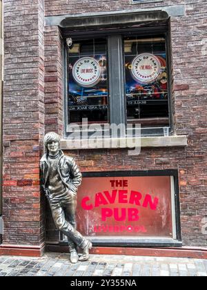 Statue of musician song writer John Lennon at the entrance to Liverpool ...