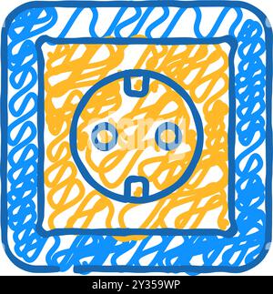uk british socket icon doodle illustration Stock Vector Image & Art - Alamy