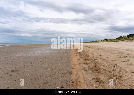 France: view of Utah beach, one of the famous beaches where the landing ...