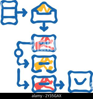 campaign production deployment icon color illustration Stock Vector ...