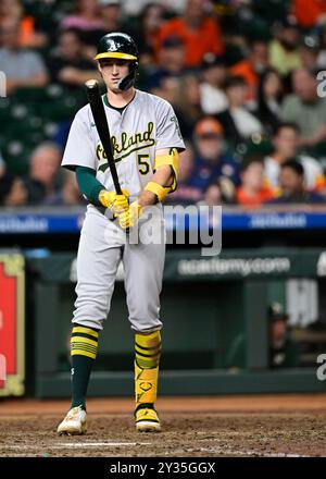 Oakland Athletics shortstop Jacob Wilson (5) in the sixth inning of a ...