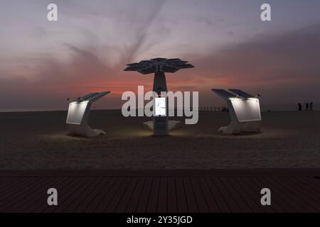 Smart Palm trees provide shade, free WiFi, device charging, powered by ...