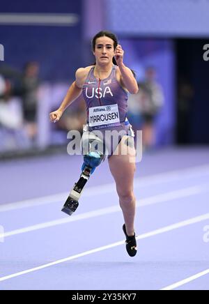 Lindi Marcusen of the USA competing in the women’s T63 round 1heat 2 at ...