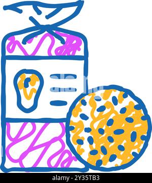 Cornbread Icon. Doodle Hand Drawn or Outline Icon Style Stock Vector ...