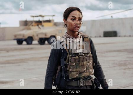 Special Ops Lioness Zoe Saldana, Nicole Kidman & Morgan Freeman Stock Photo - Alamy