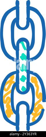 trace chain color icon vector illustration Stock Vector Image & Art - Alamy