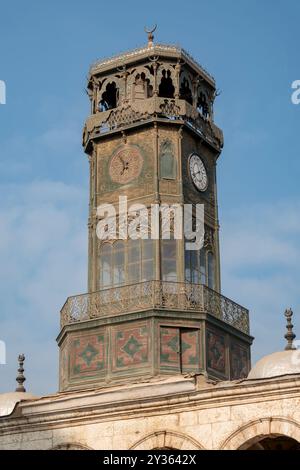 Clock tower, Mosque of Muhammad Ali, Citadel of Saladin, Cairo, Egypt ...