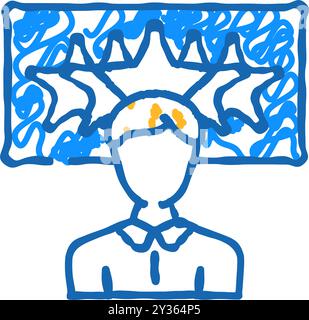 experience customer testimonial icon doodle illustration Stock Vector ...