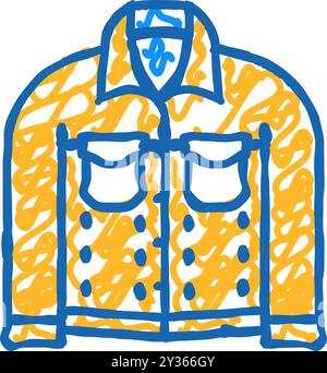 Hand drawn jean jacket doodle vector clipart Stock Vector Image & Art ...