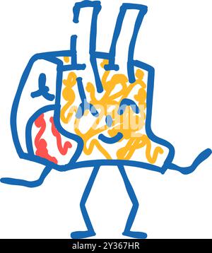 mutton meat character icon doodle illustration Stock Vector Image & Art ...