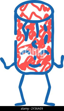 pepperoni meat character icon doodle illustration Stock Vector Image ...