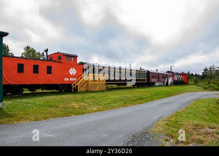 CN rail car display at the railway museum in Avondale, Newfoundland ...