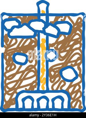 slurry tanks sulfide copper ore line icon vector illustration Stock ...