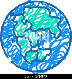 pangaea earth continent map color icon vector illustration Stock Vector ...