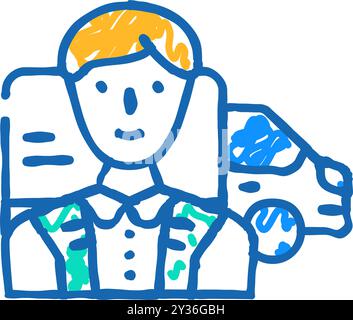 fleet maintenance manager repair worker glyph icon vector. fleet ...