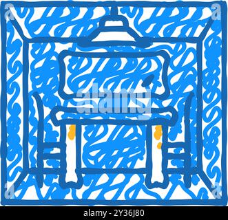 police interrogation crime icon doodle illustration Stock Vector Image ...