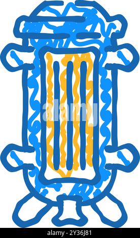 reactor vessel nuclear energy icon doodle illustration Stock Vector ...