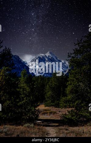 Astrophotography Starry Night the Teton Range of Grand Teton National ...