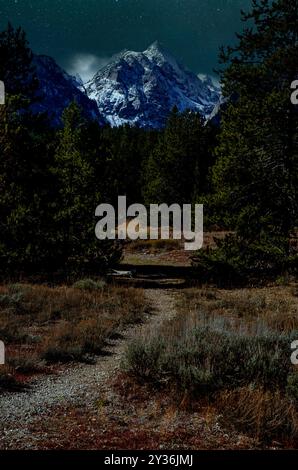 Astrophotography Starry Night the Teton Range of Grand Teton National ...