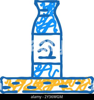 Sake hand roll, sake temaki. Japanese cuisine, traditional food. Vector ...