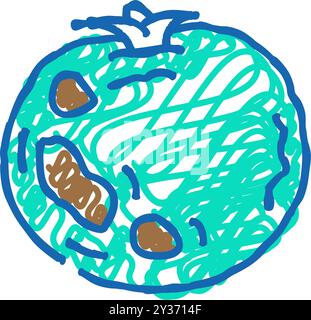 tomato rotten food color icon vector illustration Stock Vector Image ...