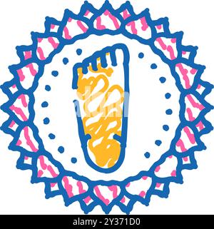 lotus feet divine feet icon doodle illustration Stock Vector Image ...