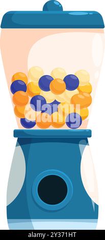 Classic gumball machine filled with colorful candy, bringing back ...