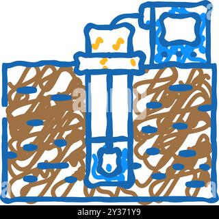 groundwater sampling hydrogeologist icon doodle illustration Stock ...