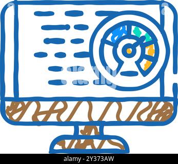 performance optimization software icon doodle illustration Stock Vector ...