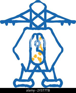 maintenance electric grid icon doodle illustration Stock Vector Image ...