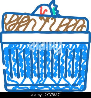 french cuisine souffle icon doodle illustration Stock Vector Image ...