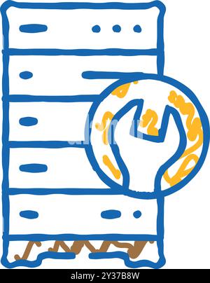 server maintenance database icon doodle illustration Stock Vector Image & Art - Alamy
