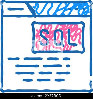 sql query database icon doodle illustration Stock Vector Image & Art ...