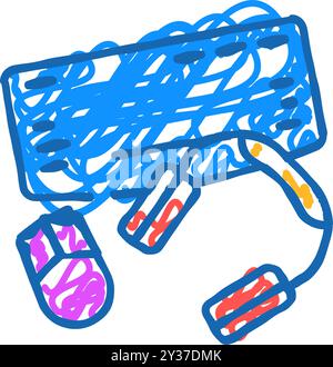 motherboard repair computer icon doodle illustration Stock Vector Image ...