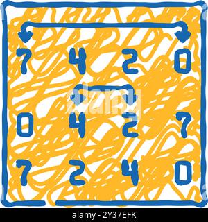 selection sort algorithm icon doodle illustration Stock Vector Image ...