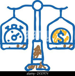 equity time management color icon vector illustration Stock Vector ...
