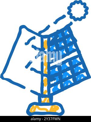 reflectors solar panel icon doodle illustration Stock Vector Image ...
