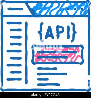 api documentation technical writer icon doodle illustration Stock Vector Image & Art - Alamy