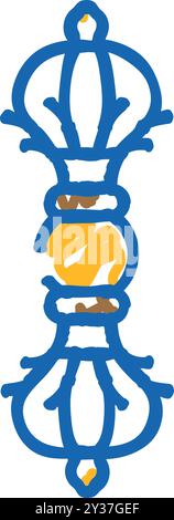 Buddhism religion icon, Buddha Vajra weapon of Buddhist ritual, vector ...