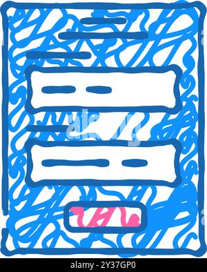 microcopy ux ui design icon doodle illustration Stock Vector Image ...