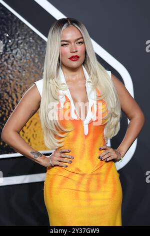 Karol G attends the 2024 MTV Video Music Awards at UBS Arena on ...