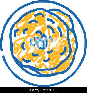 Hand-drawn Paratha bread illustration. Flatbread, usually known in ...