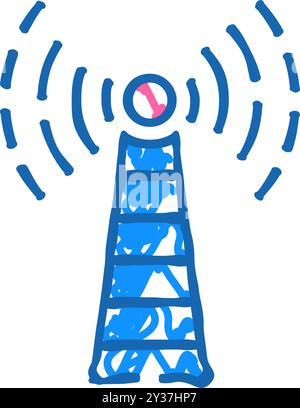 electromagnetic interference label color icon vector illustration Stock ...