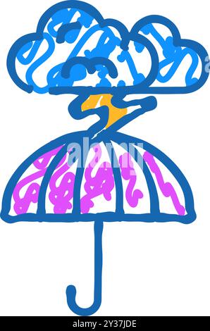 storm resistant label product caution line icon vector illustration ...