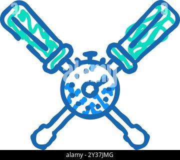 quick assembly product label caution line icon vector. quick assembly ...