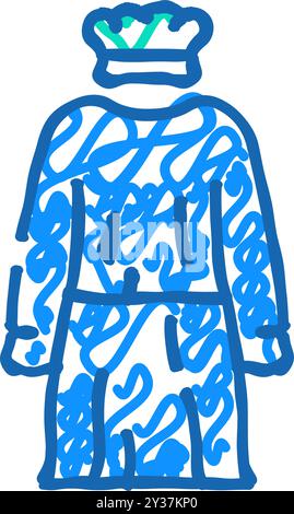 isolation gown ppe protective equipment line icon vector illustration ...