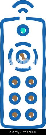 remote control label product caution color icon vector illustration ...