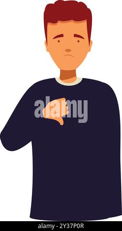 Body language, negative emotions concept. Characters show refuse ...