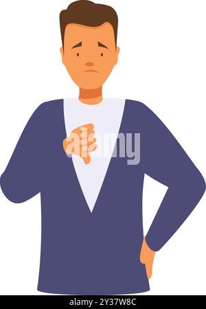 Body language, negative emotions concept. Characters show refuse ...