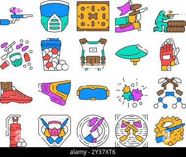 paint ball game soldier icons set vector Stock Vector Image & Art - Alamy
